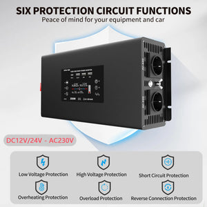 [EU Direct] DATOUBOSS Inverter 2000W/4000W 12V/24V To 230V Pure sine w – Ranvee